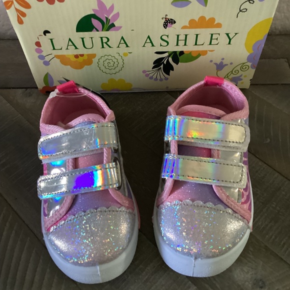 Laura Ashley | Shoes | Laura Ashley Kids Mesh Metallic Sneaker | Poshmark